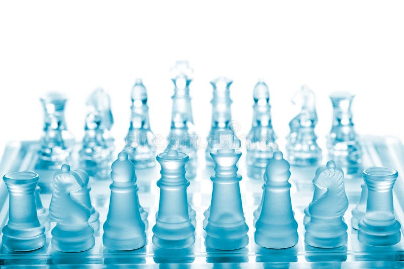 Chess set stock photo. Image of blue, light, pieces, illuminated - 3091432