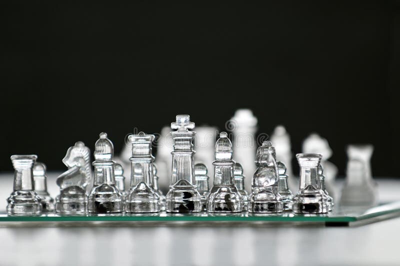 Glass chess board stock photo. Image of knight, translucent - 4759542