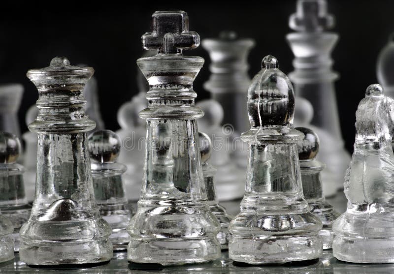 Glass Chess Board stock photo. Image of teamwork, black - 41842222