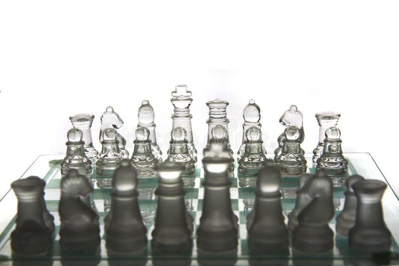Glass chess isolated stock image. Image of success, pieces - 143880523