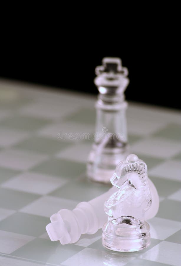 Glass Chess King and Knight Stock Image - Image of chess, playing: 3677813