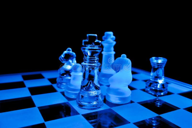 Glass Chess Set stock photo. Image of game, board, isolated - 164480430