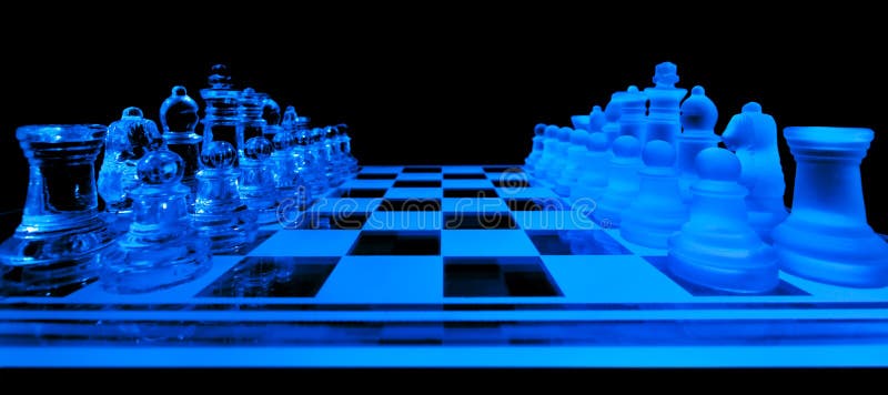 Glass Chess Set stock photo. Image of pawn, isolated - 164481790