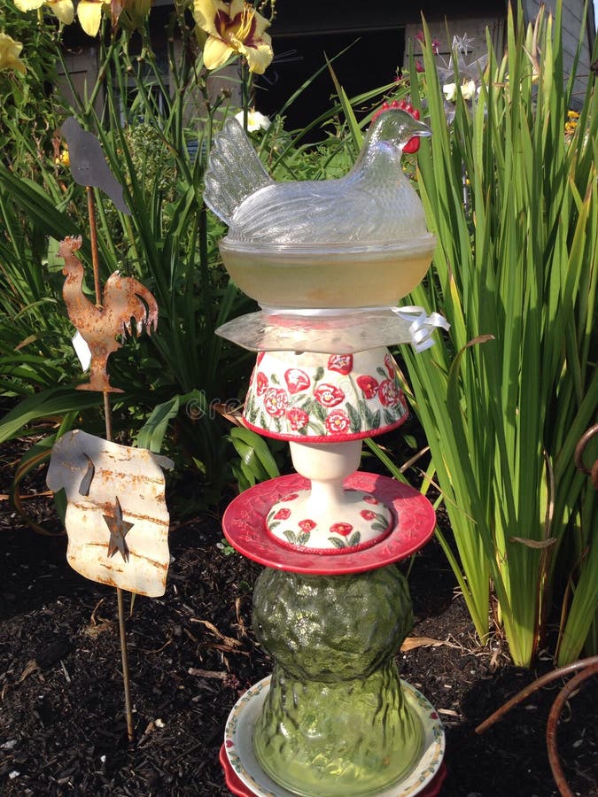 Glass chicken totem stock image. Image of decorative - 43653319