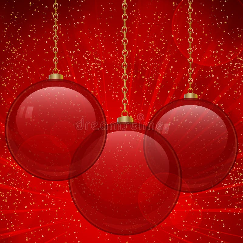 Glass Christmas Baubles Background Stock Vector - Illustration of ...
