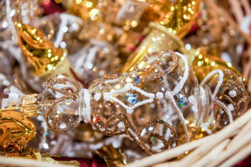 Glass Christmas Decorations Stock Photo - Image of season, traditional ...