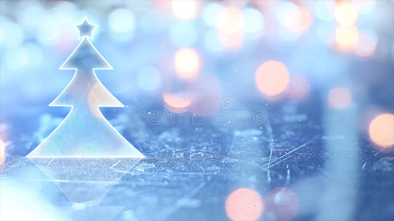 Glass Christmas Tree Shape and Bokeh Lights Stock Illustration ...