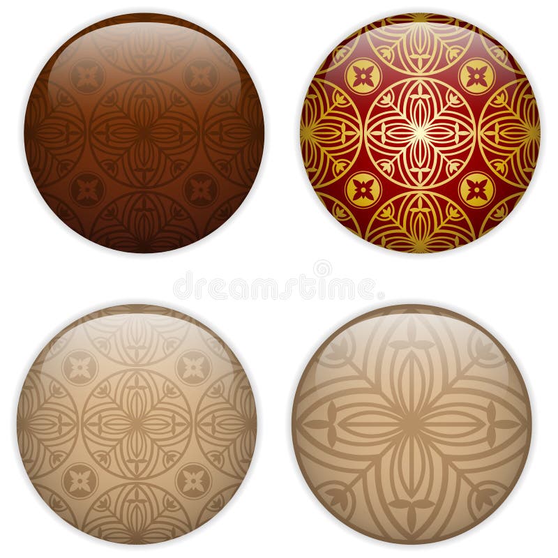 Glass Circle Button Basque Textures Stock Vector - Illustration of ...