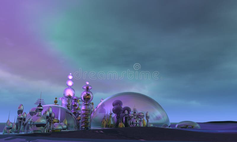 Glass City stock illustration. Illustration of future - 13918377