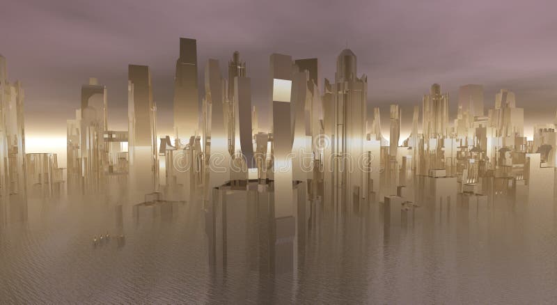 Glass City stock illustration. Illustration of future - 13918377