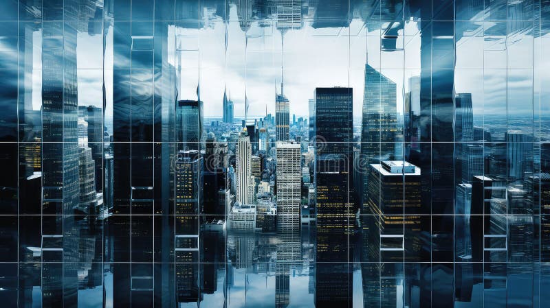 Glass city texture stock illustration. Illustration of urbanism - 327533678