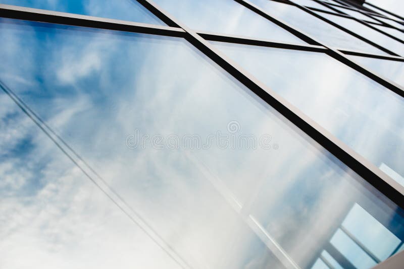 Glass Cladding Panels and Windows of Modern Buildings. Geometry and ...