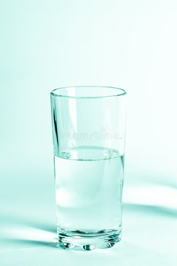 Glass with Clean Clear Water on a White Background Stock Photo - Image ...