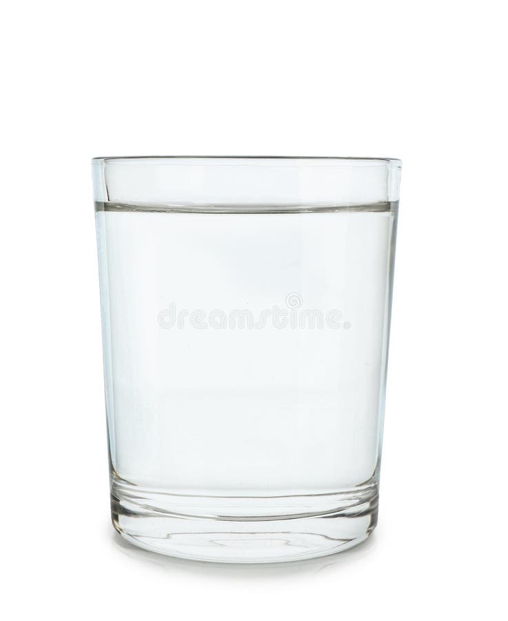 Glass of Clean Cool Water on White Background Stock Photo - Image of ...