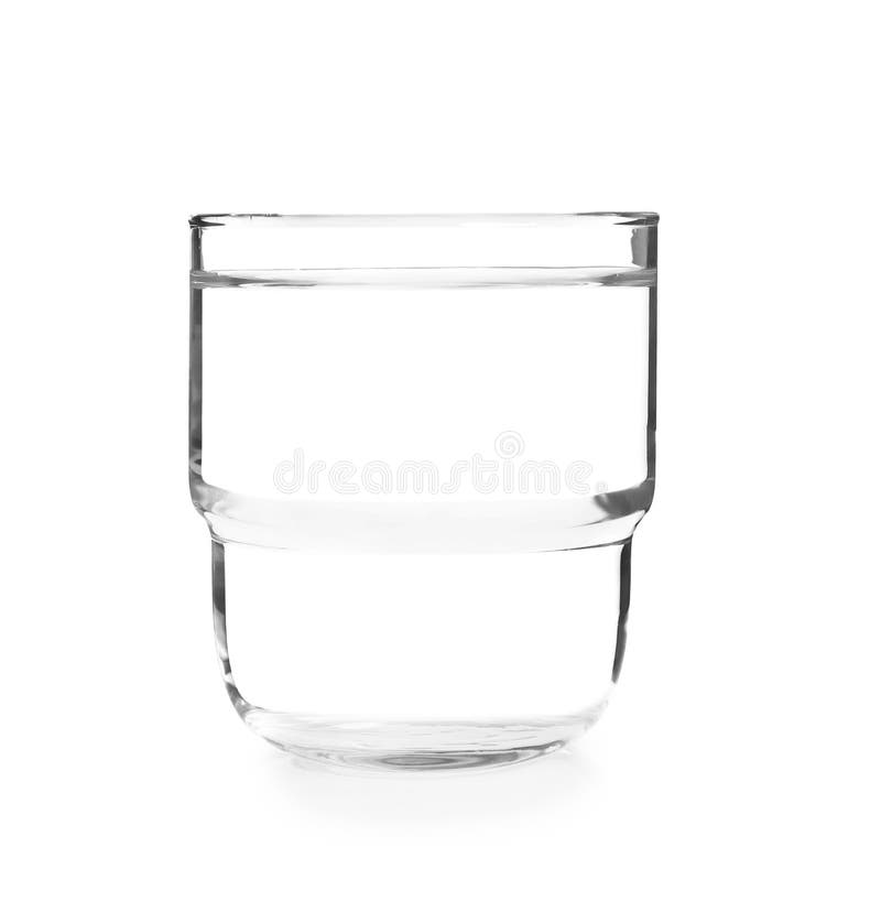 Glass of Clean Cool Water on White Background Stock Photo - Image of ...
