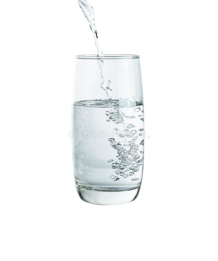 Glass of Clean Water Isolated on White Background Stock Image - Image ...