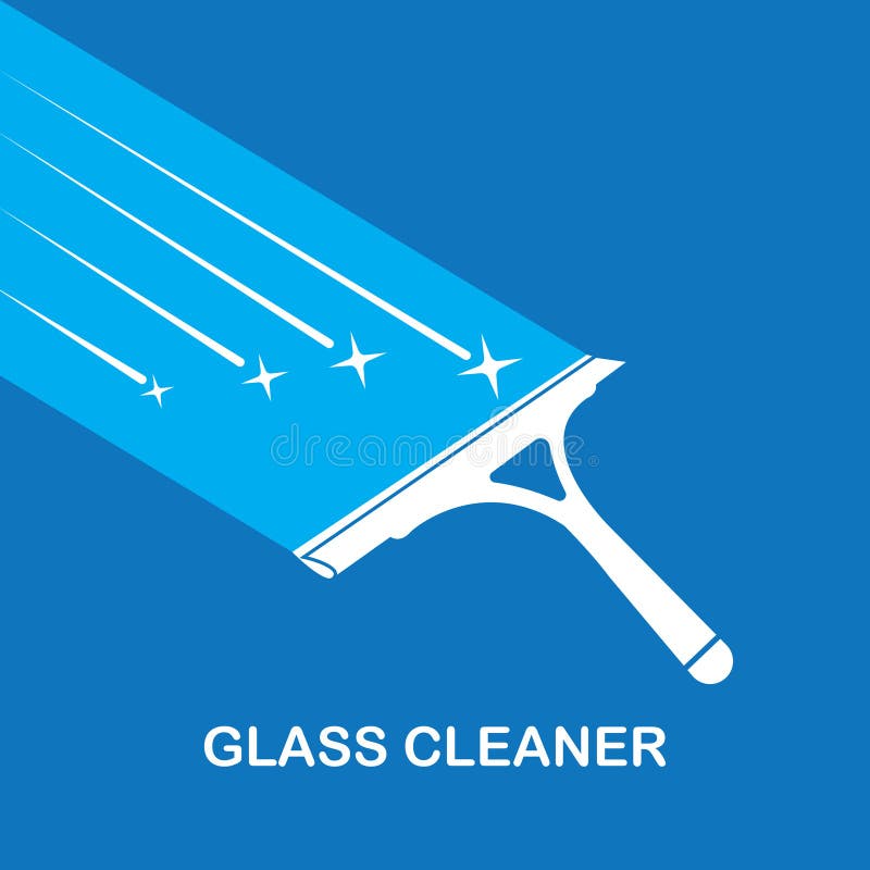 Glass cleaner icon stock vector. Illustration of brush - 270966388