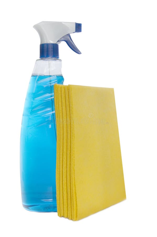 Glass cleaning kit stock image. Image of orange, bucket - 18267883
