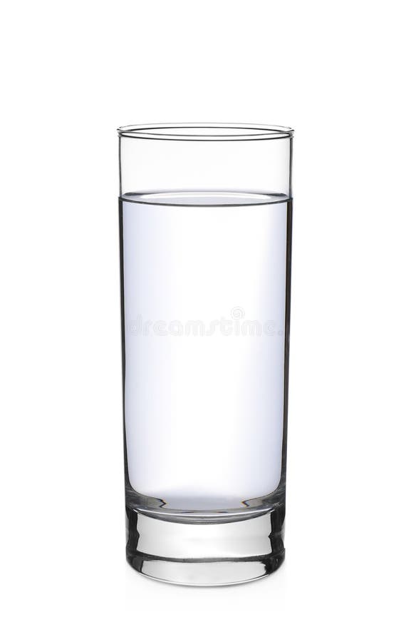 Glass of Clear Water Isolated on White Stock Image - Image of beautiful ...