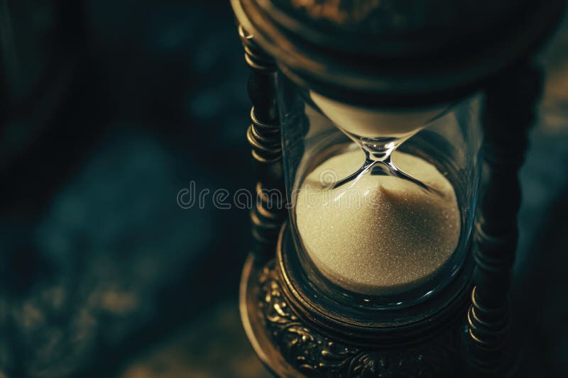 Glass Clock with Sand in it Stock Image - Image of running, countdown ...