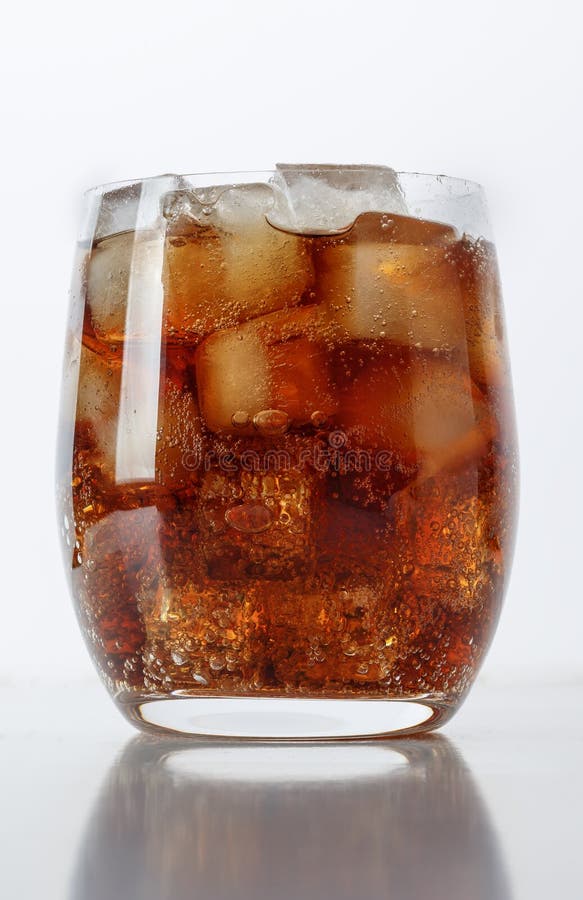 Glass Of Coca Cola With Ice Stock Photo - Image of cocacola, thirst ...