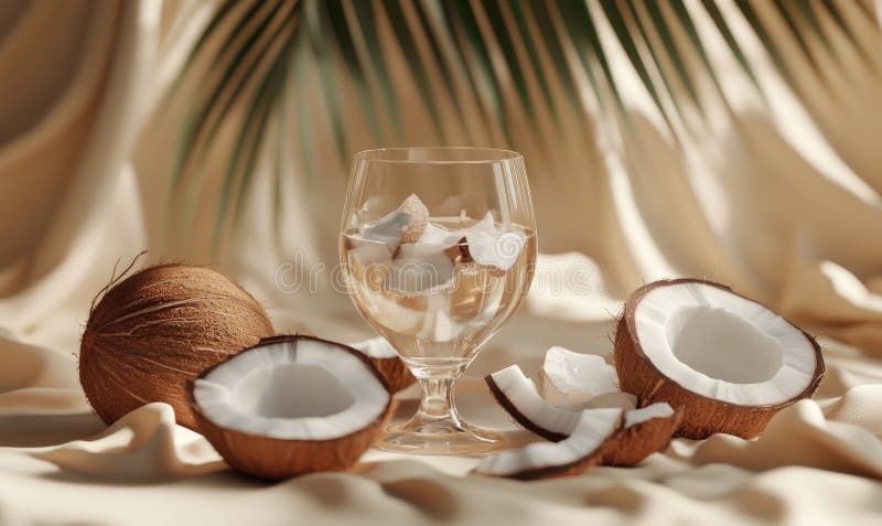 Glass Coconut Water Piece Side Stock Photos - Free & Royalty-Free Stock ...