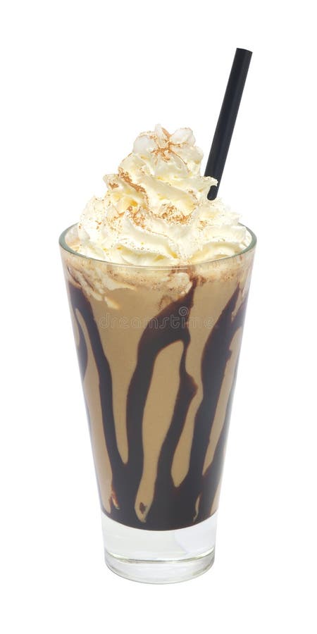 Glass Coffee Frappe Isolated On White Background Stock Image - Image of ...