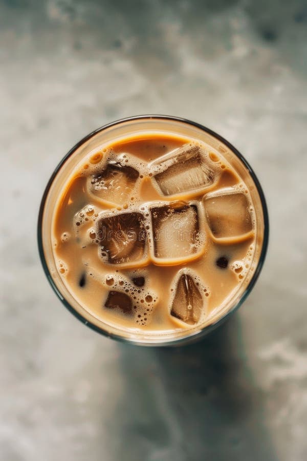 Glass of Coffee with Ice Cubes in it Stock Photo - Image of sweet ...