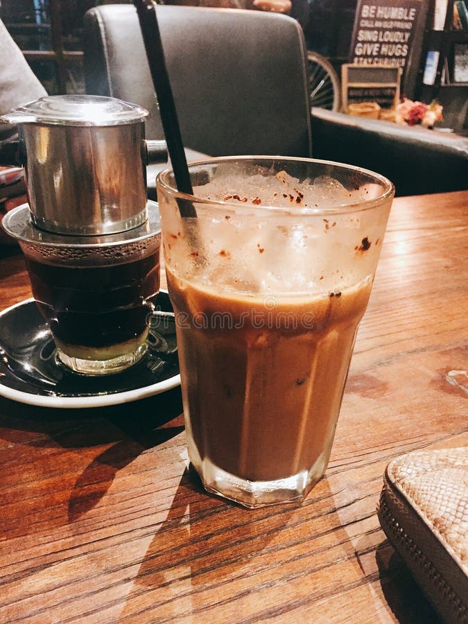 A glass of coffee stock photo. Image of night, glass - 372370610