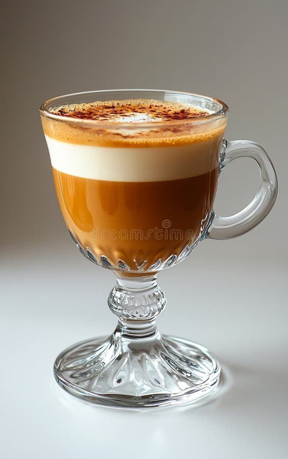 A Glass of Coffee with a White Foam on Top Stock Image - Image of ...