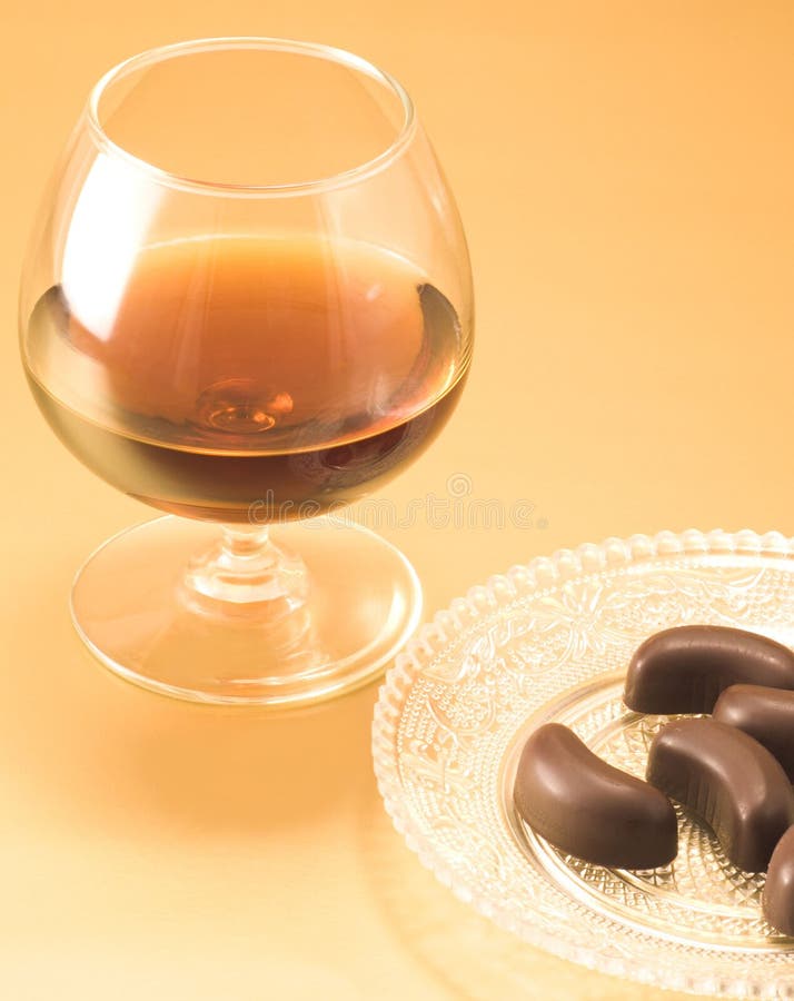 Cognac chocolate flower stock image. Image of delicious - 9789625