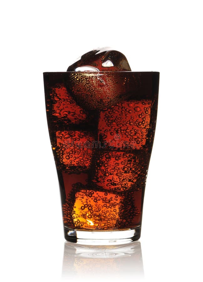 Glass with cola stock image. Image of reflection, cola - 13064173