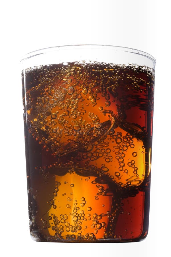 Glass of cola with ice stock image. Image of quench, path - 13636585