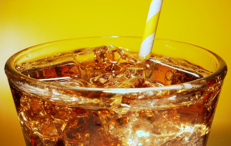 Glass of cola stock photo. Image of caffeine, cube, macro - 247880816
