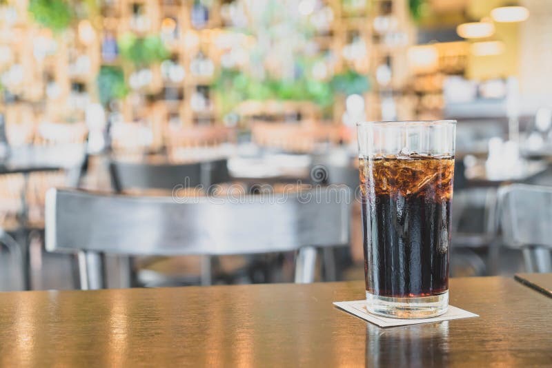 A Glass of Cola in Restaurant Stock Photo - Image of fresh, drink ...