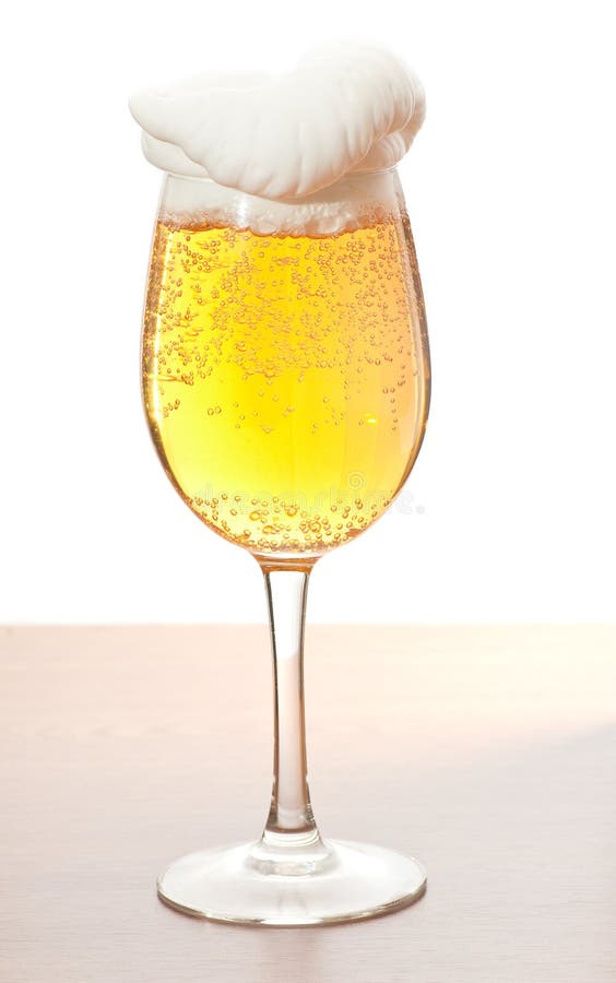 Glass of Cold Beer Over Wooden Surface Stock Image - Image of glass ...