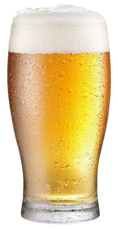 Beer. Glass of Cold Beer with Water Drops Stock Image - Image of bottle ...