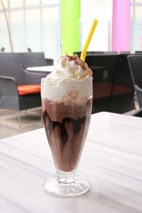 Glass of cold chocolate stock photo. Image of cocoa, food - 14463934