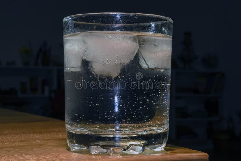 Cold Clean Drinking Water with Ice Stock Photo - Image of drink ...
