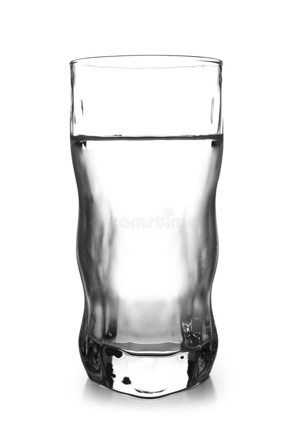Glass of Cold Clear Water on White. Refreshing Drink Stock Photo ...
