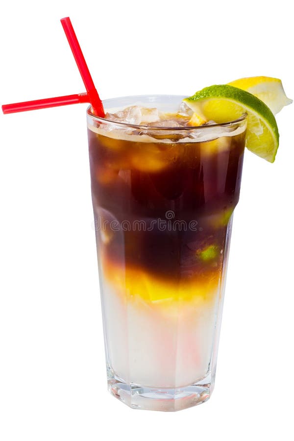 Glass of Cold Cola and Clear Tonic Cocktail. Stock Image - Image of ...