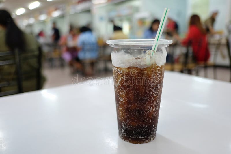 Glass of Cold Cola on Food Table Stock Photo - Image of drink, handsome ...
