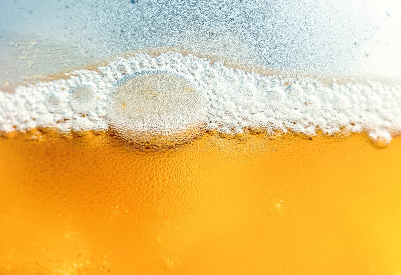 Glass with Cold Drink Beer with Condensation Ice Cool Beverage ...