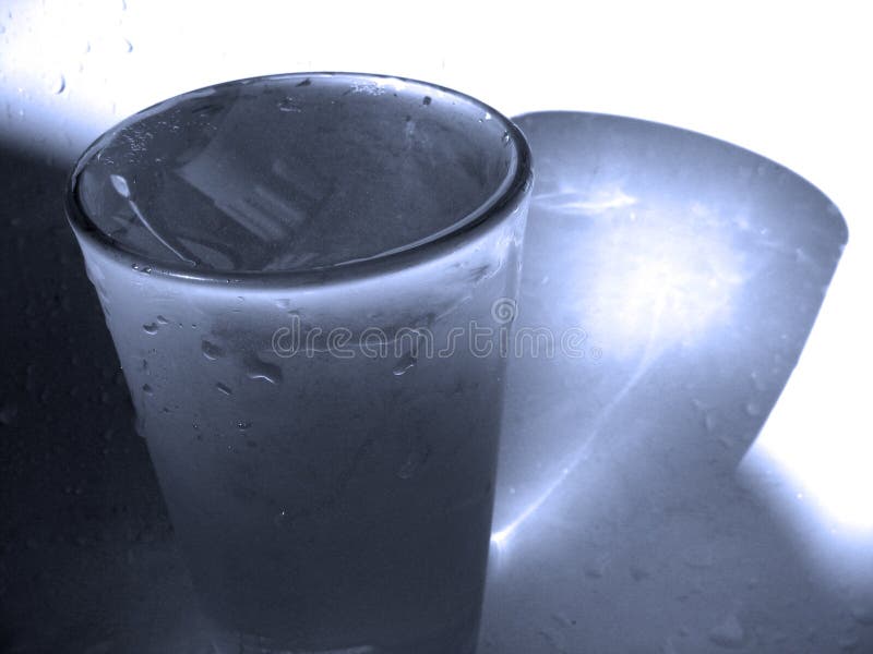 Glass with cold water stock image. Image of blue, grey - 1470611