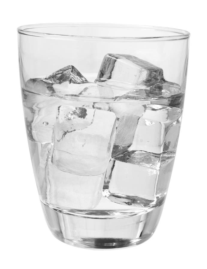 Glass of Cold Water stock image. Image of water, cubes - 54950959