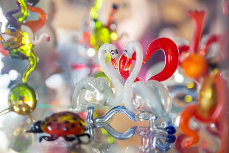 Glass with Colored Liquid Splash, Shaped Like a Swan Stock Photo ...