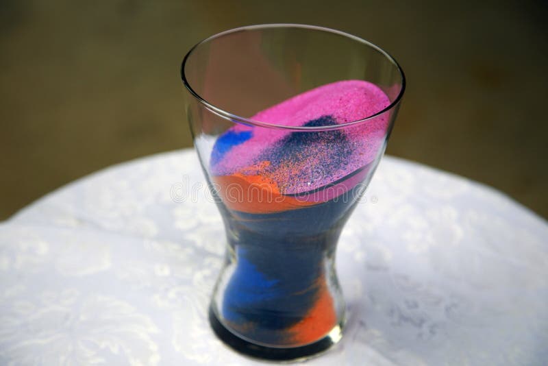 Glass of Colored Sand stock image. Image of sandy, objects - 44294817
