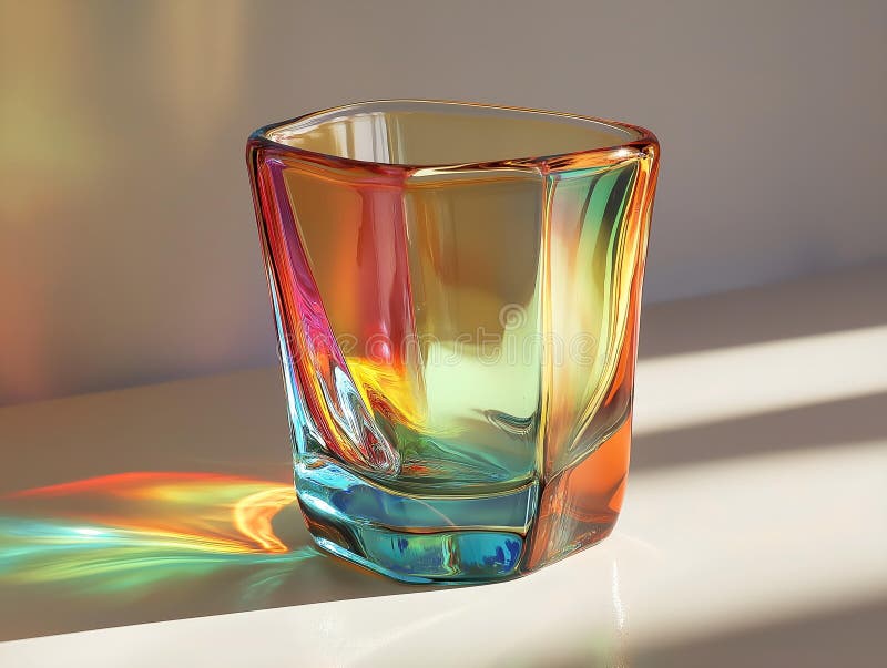 Glass, Colorful, Rainbow, Light, Shadow, Still Life Stock Illustration ...