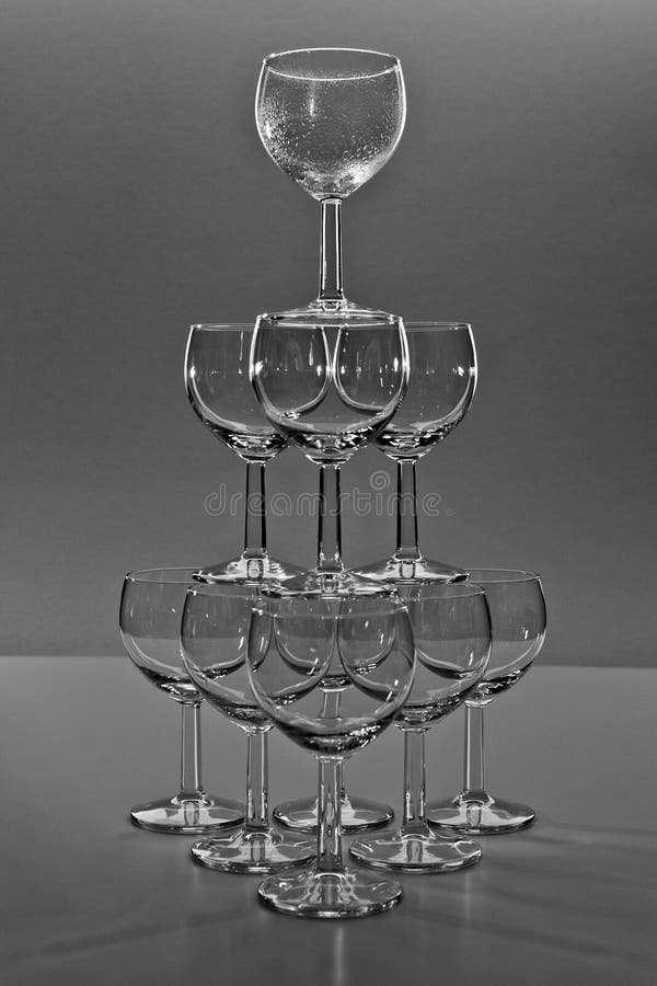 Glass composition stock photo. Image of glassware, grayscale - 7375748