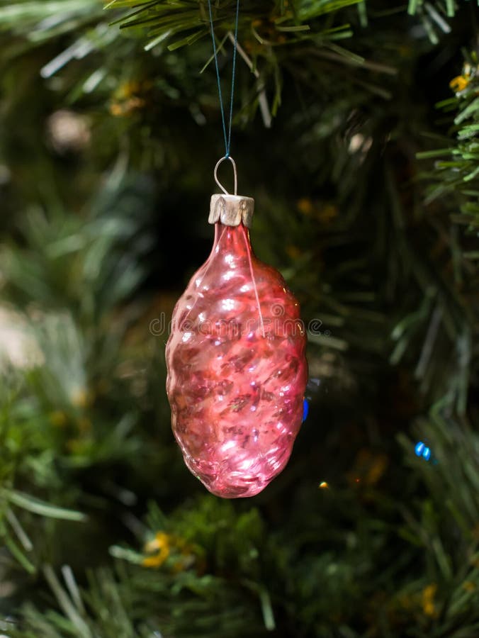 A Glass Cone - Christmas Tree Decoration Stock Photo - Image of ...